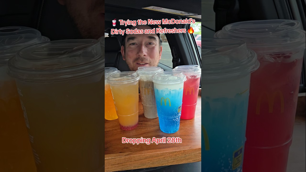 Trying McDonald's New Dirty Sodas and Refreshers 🔥🥤 #mcdonalds #fastfood