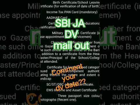 SBI JA DV mail out🔥🔥🔥🔥🔥#banking #sbiclerk #sbija #trendingshorts