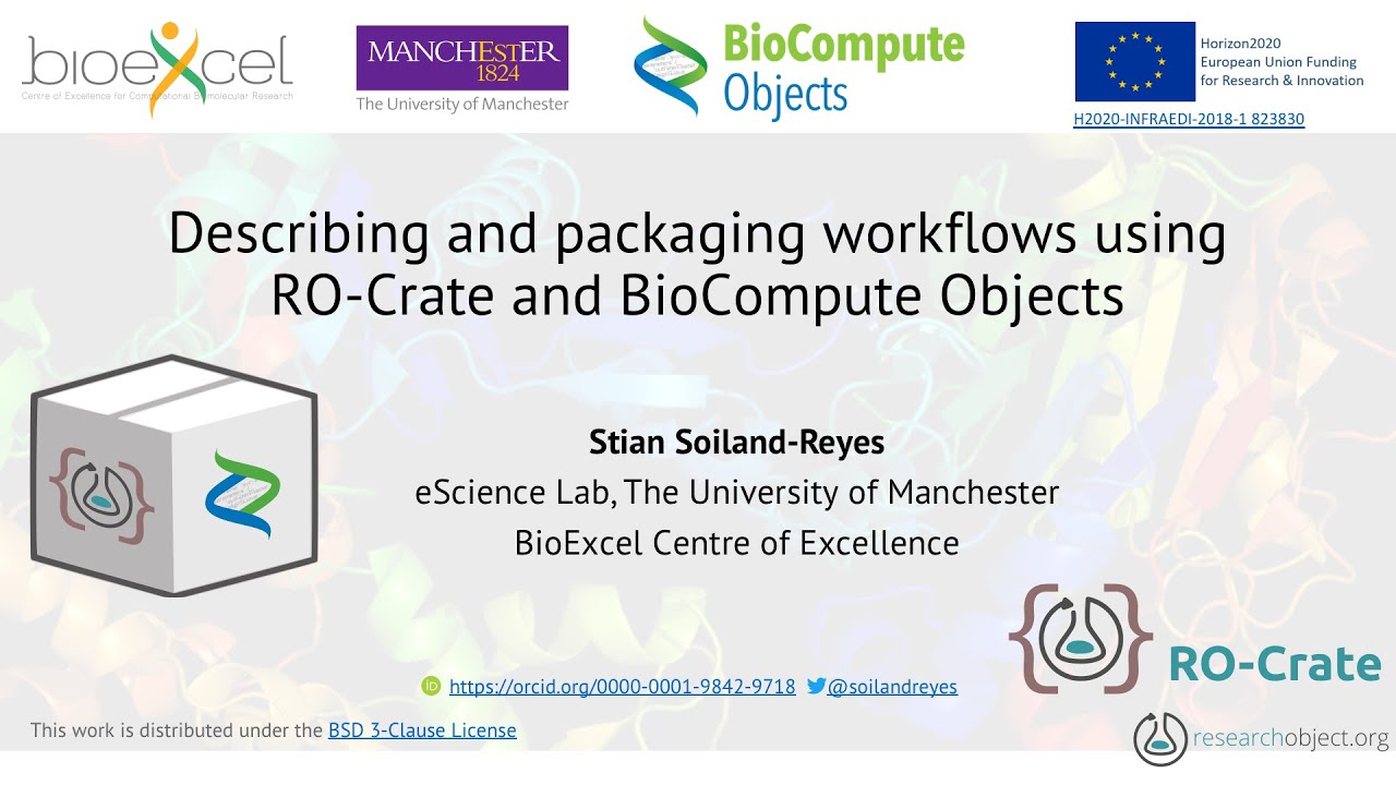 Describing and packaging workflows using RO-Crate and BioCompute Objects
