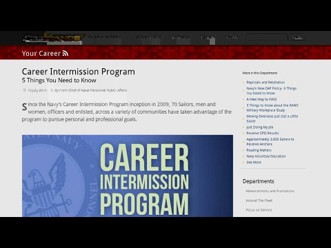 Career Intermission Program Lets Sailors Pursue Goals and Enhance Career