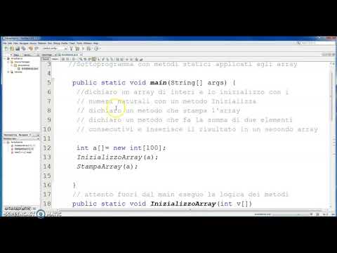Sottoprogrammi con array, Java – programma di seconda