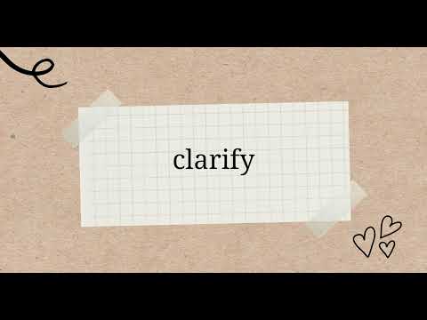 How to Pronounce Clarify | Angela Saying