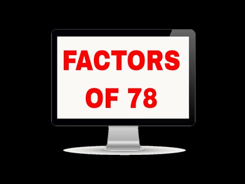 Factors of 78
