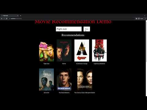 Movie recommendation Systems Project Demo.