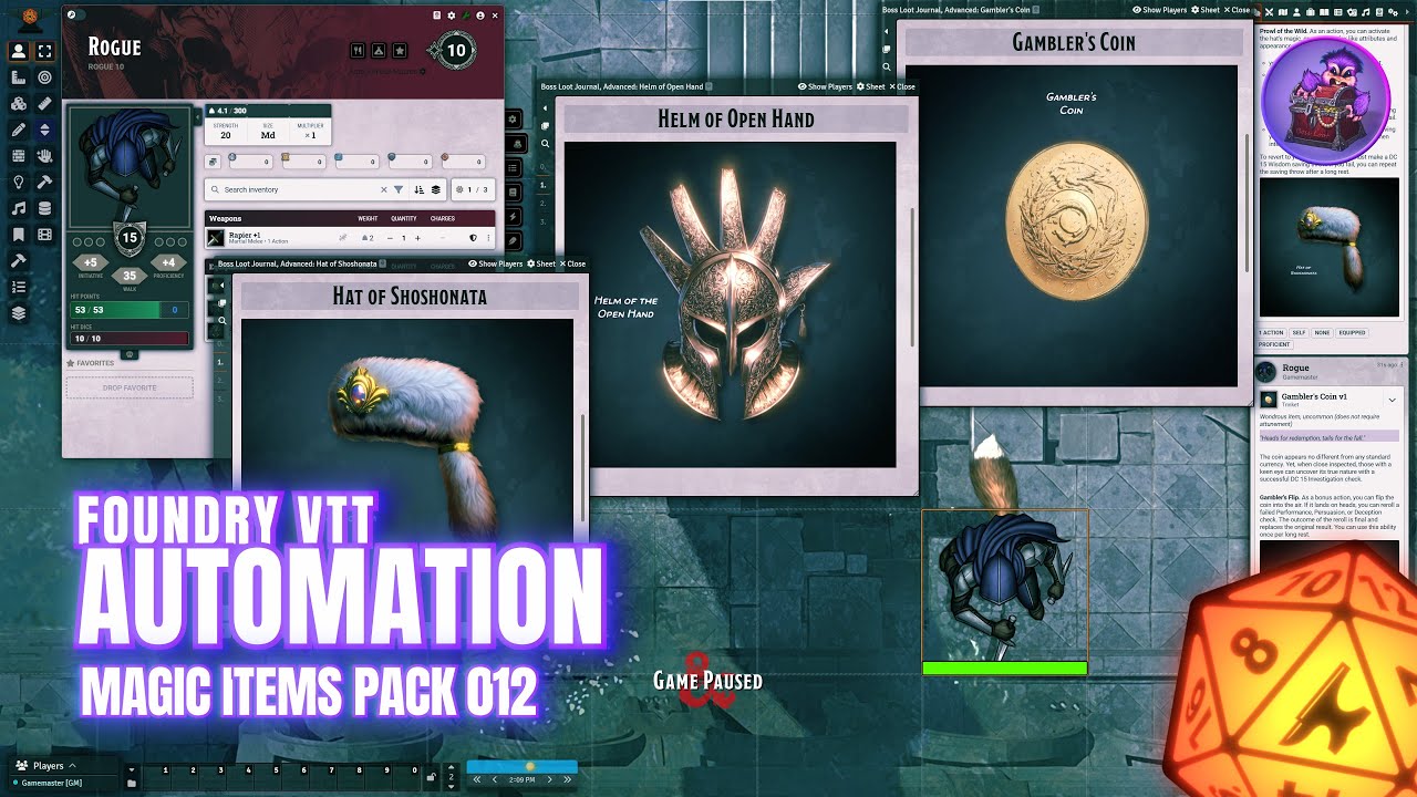 Foundry VTT Modules | D&D Magic Items | Pack 012