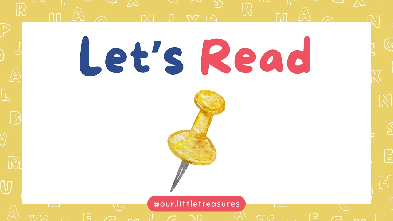 Let's read: It is a pin | English Vocabulary for Preschool and Kindergarten