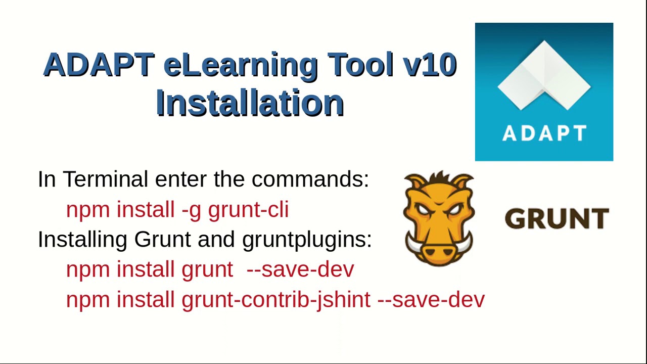 ADAPT v10.0 E-Learning Tool Installation