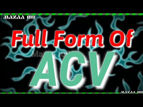 Full Form of ACV | ACV full form | Full Form ACV | ACV Stands for | ACV फुल फॉर्म | ACV Means | #ACV