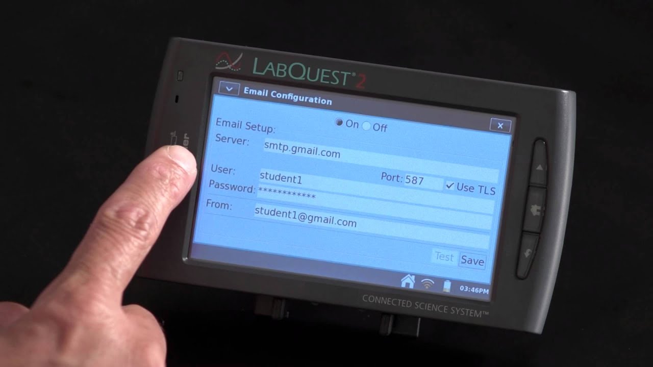 Emailing Data with LabQuest 2