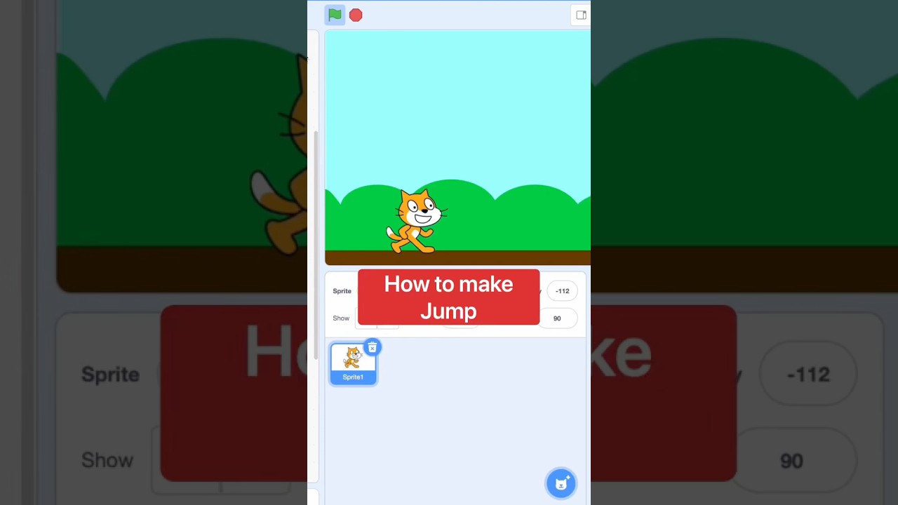 TRY THIS 🔥 - Jump and GRAVITY in Scratch tutorial #shorts