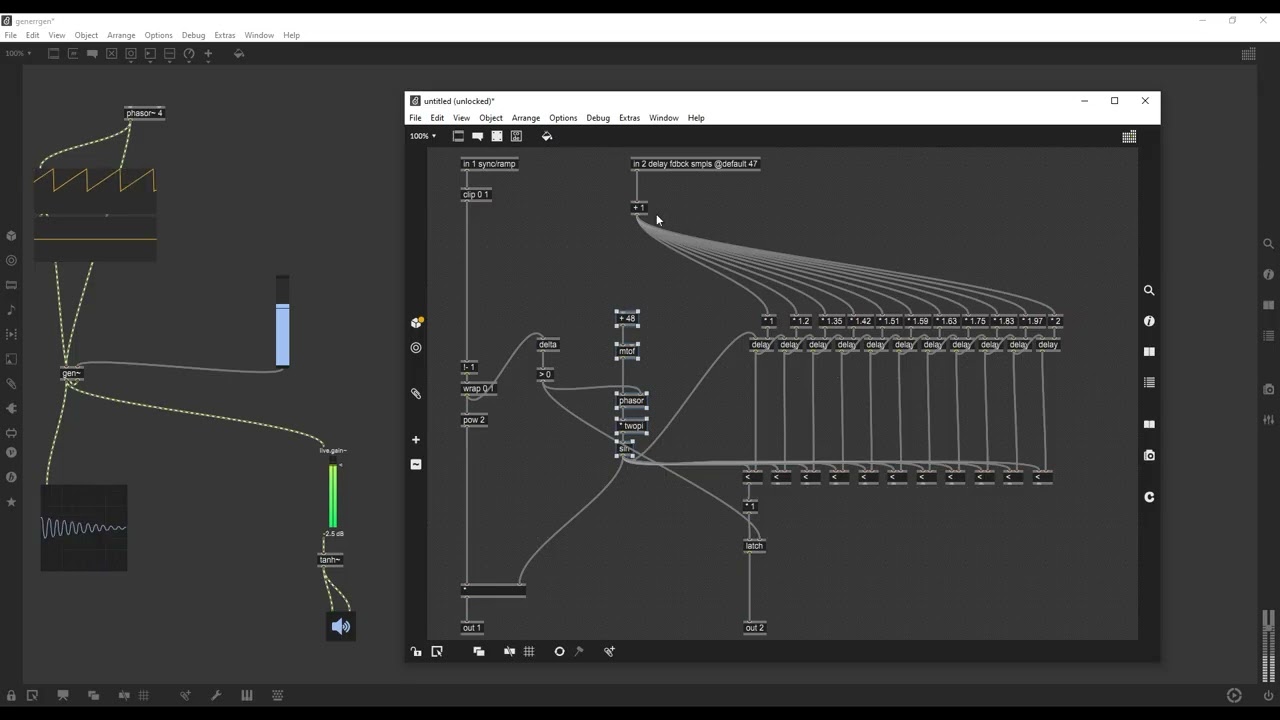 Feedback system - Max/msp generative patch