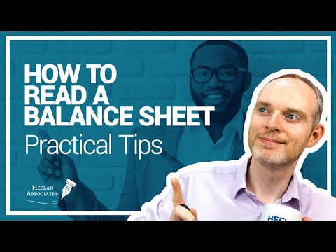 HOW TO READ A BALANCE SHEET (UK)