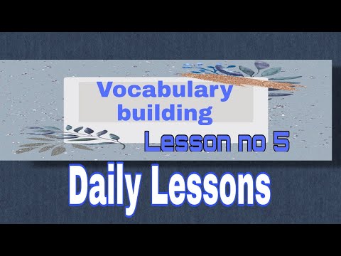 Build english vocabulary with urdu translation.