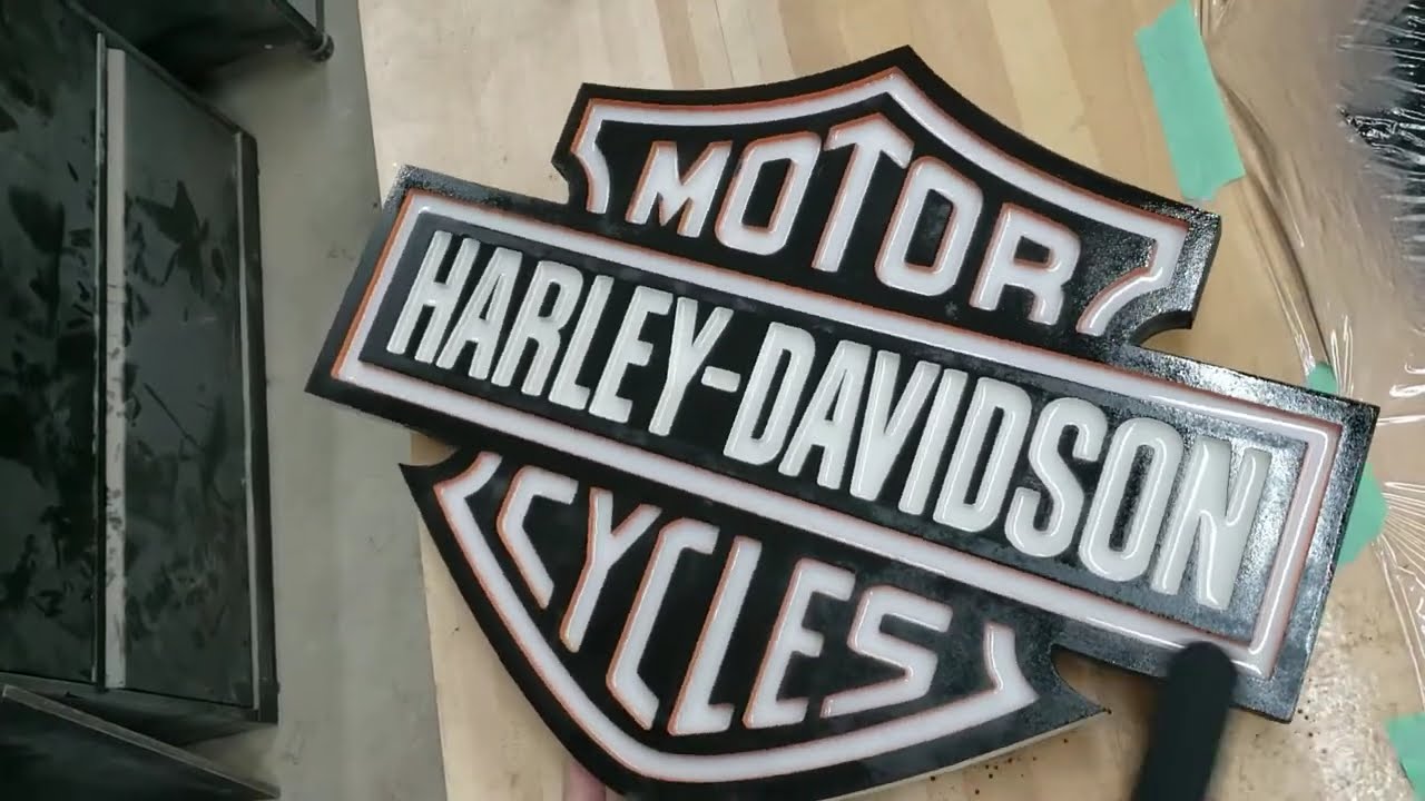 Harley LED backlit - CNC carved - Epoxy