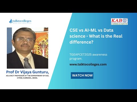 TG EAPCET 2025 & JoSAA 2025 Awareness Program | CSE vs AI/ML vs Cybersecurity vs Data Science