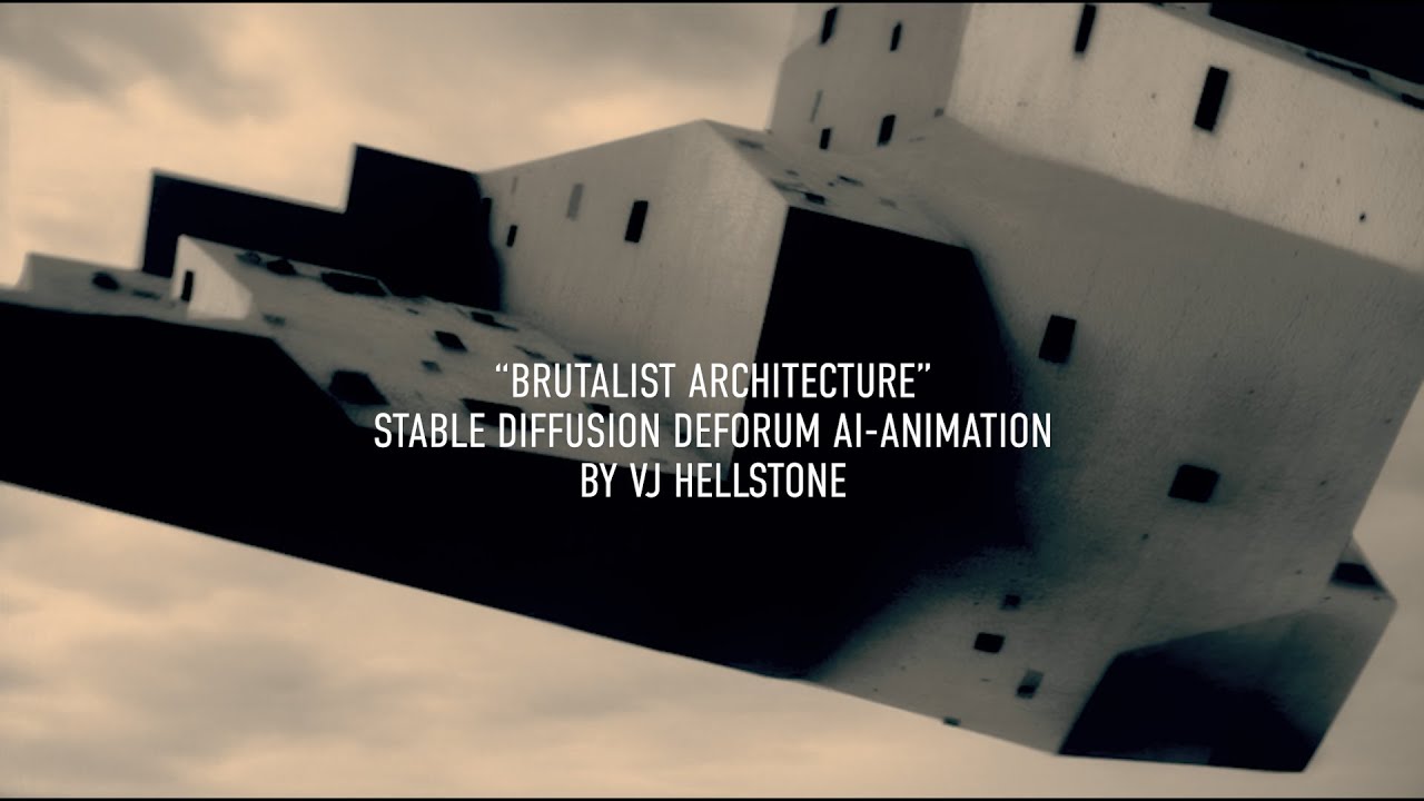 “Brutalist Architecture” Stable Diffusion Deforum animation