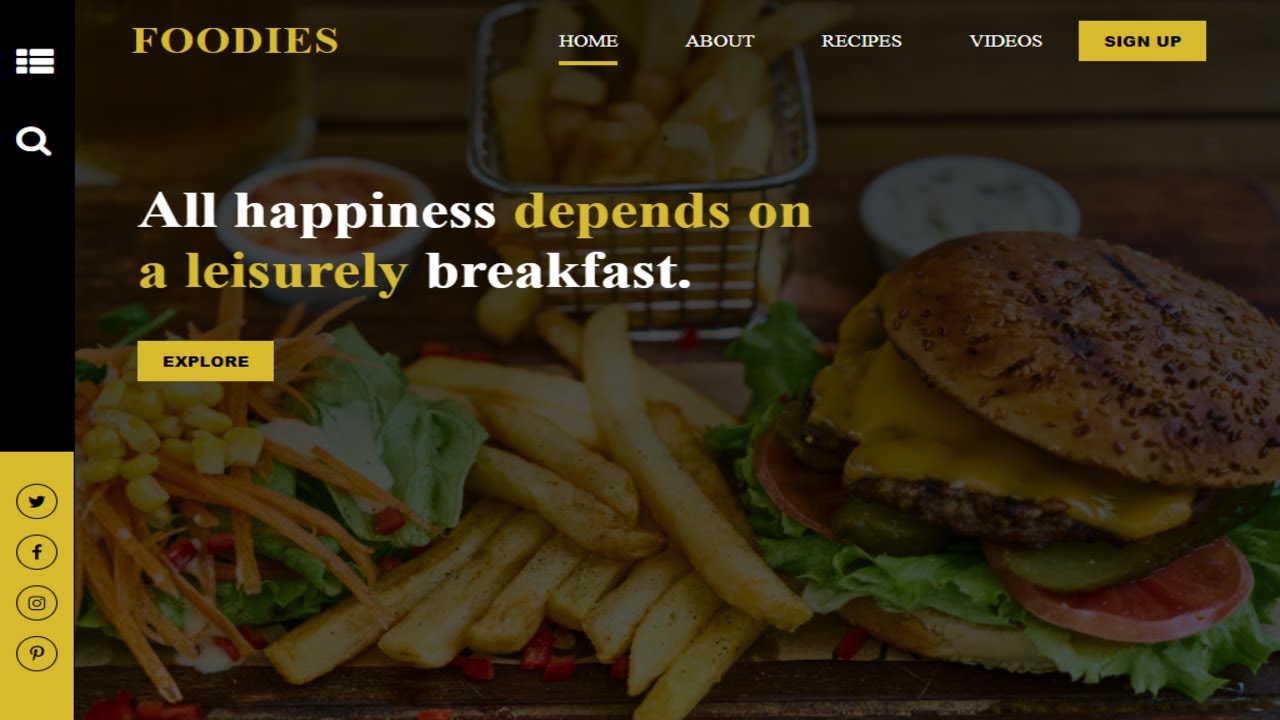 How To Make Website Using HTML And CSS | Responsive Web Design Tutorial,best Restaurant Website