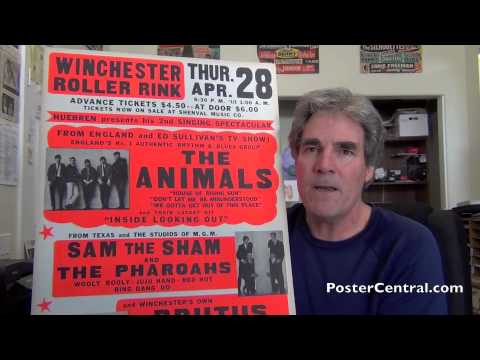 Animals Concert Poster 1966 by Globe – 1st & 2nd Printings (Very ...