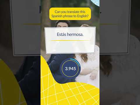 Spanish Quiz: 'Estás hermosa' in English is... #Short