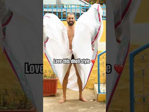 Easy DHOTI tutorial ! Dhoti kaiseee peheneeee ? #yt #youtubeshorts #youtube #shorts  #tutorial