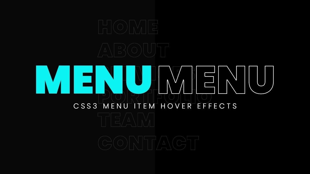 CSS3 Menu Item Hover Effects | Slide Text Animation On Hover