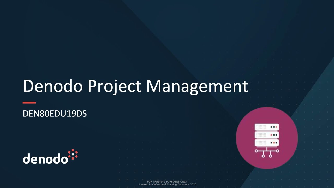 Denodo Project Management (Course Overview)