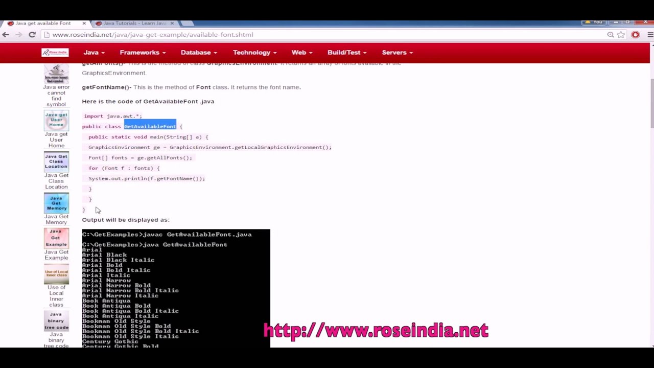 How to get available fonts in Java?