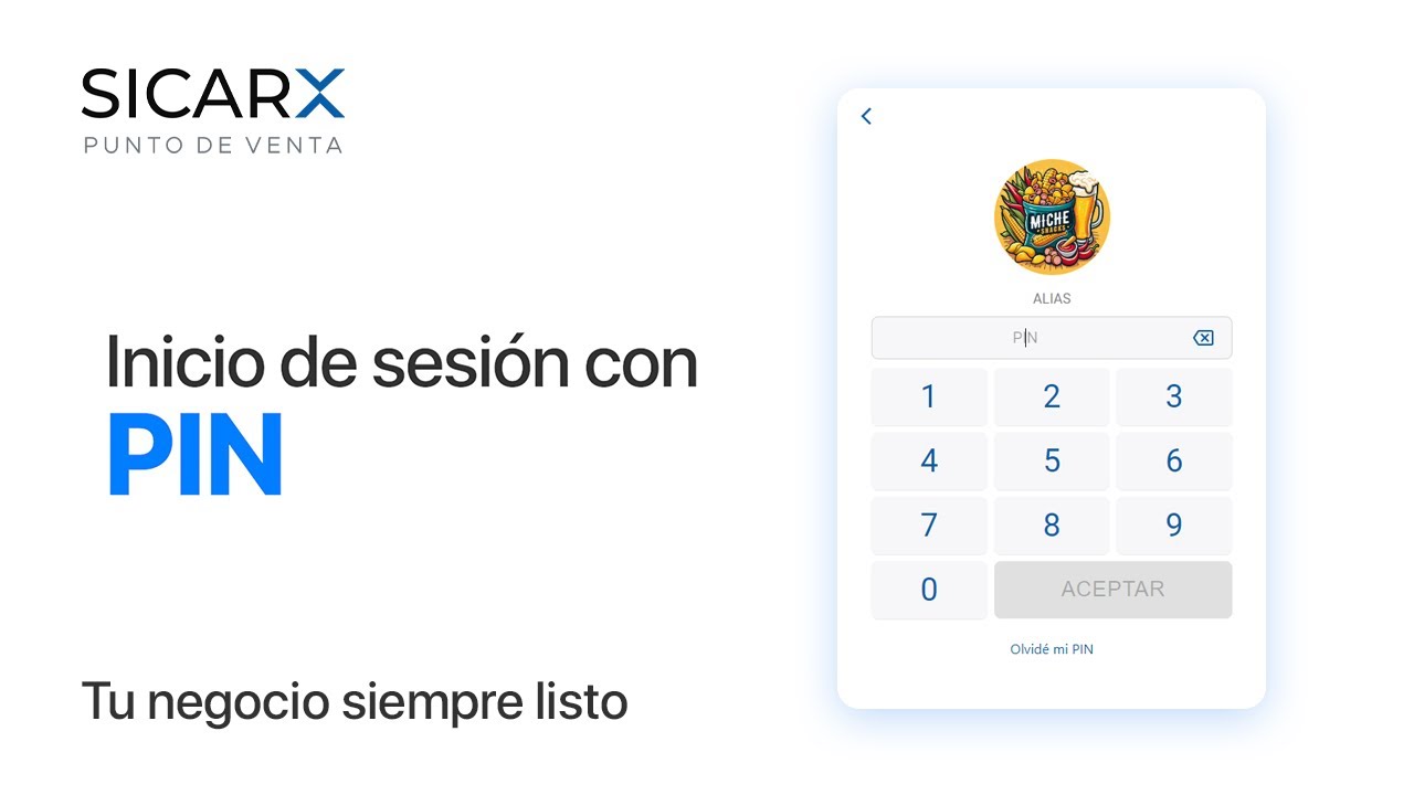 Inicio de sesión con PIN en SICAR X