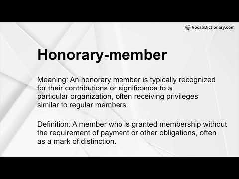 Honorary-member Meaning