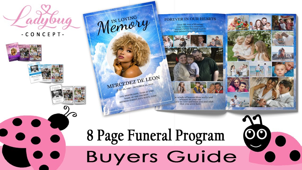 8 Page Funeral Program ★ DIY: 8 Page Funeral Program