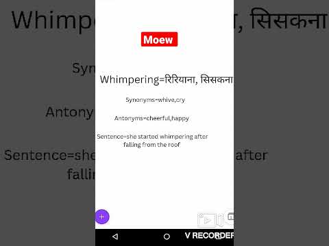 "whimpering" meaning