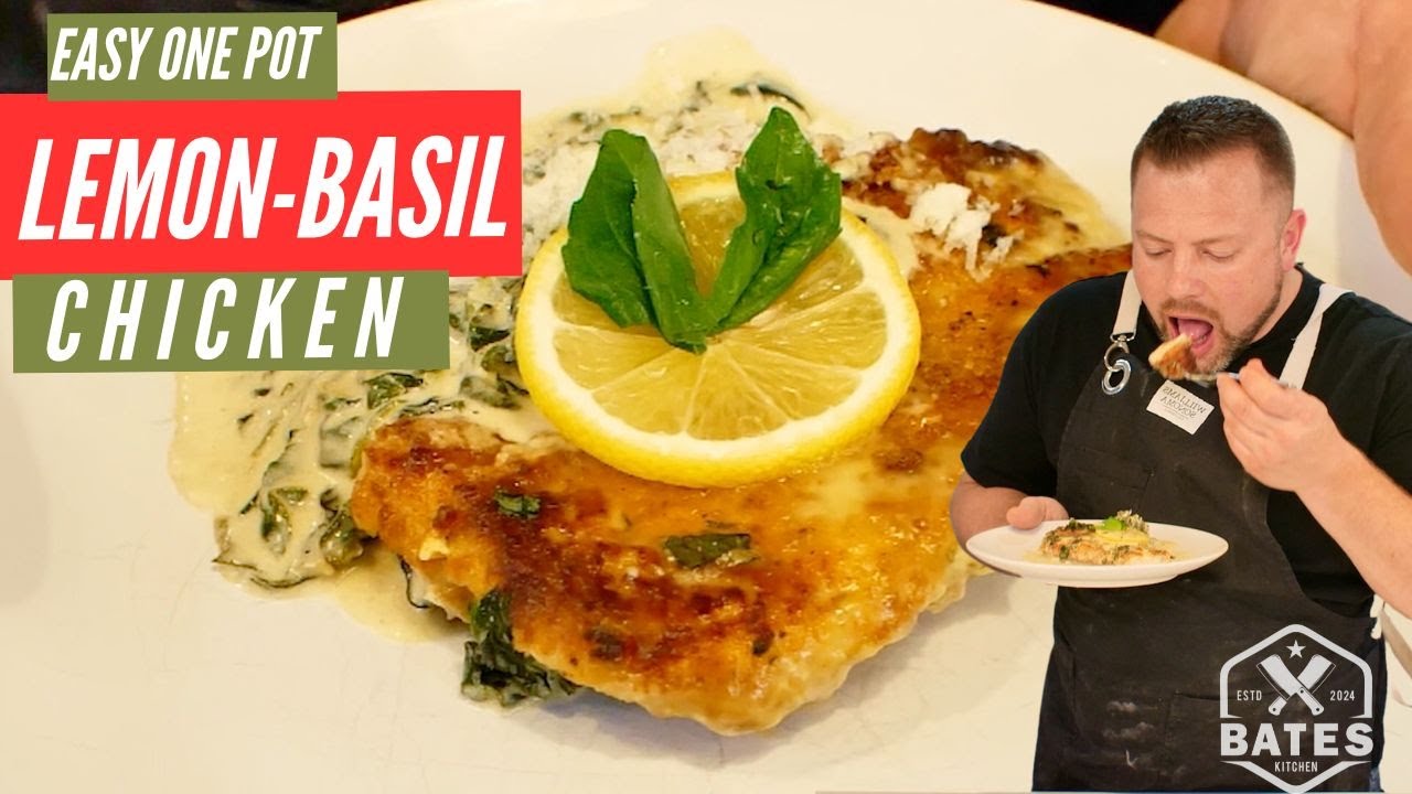 Creamy Lemon Basil Chicken | Easy One Pot Dinner