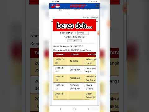 Cara lihat paket kita udah nyampe belum...? (cargo index, Taiwan~Indonesia).