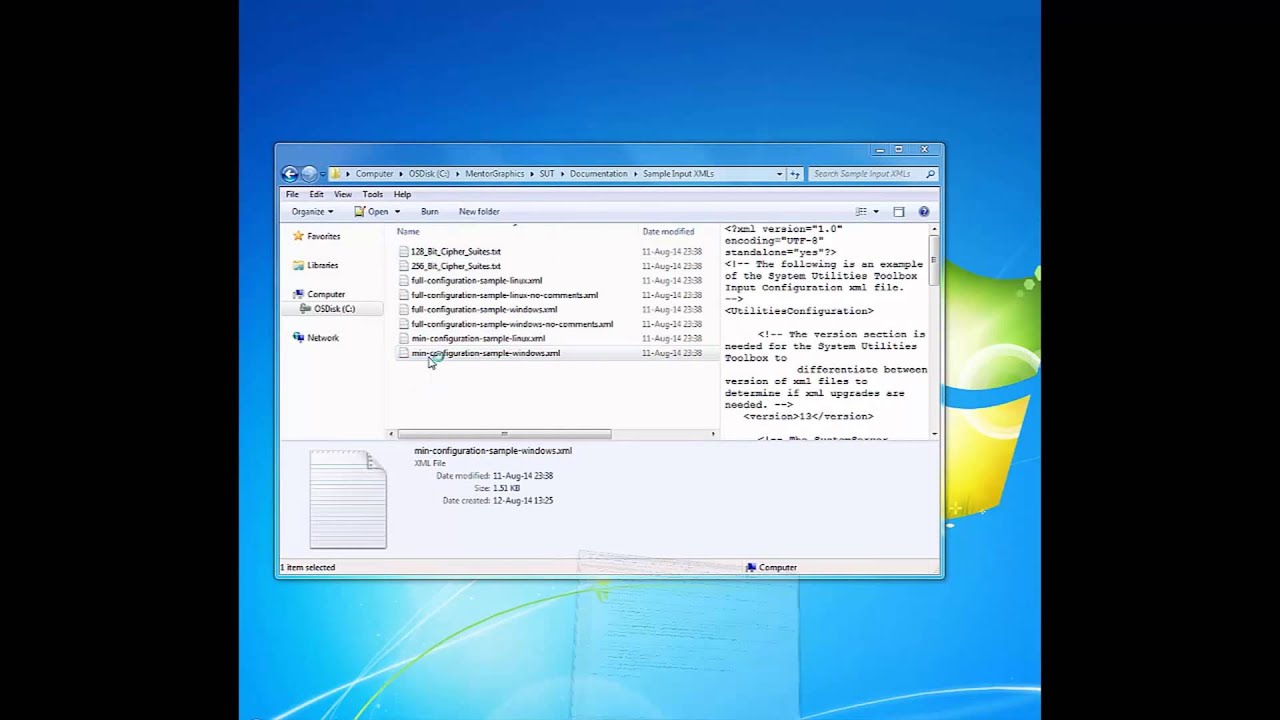 Input XML: XML Structure and Server Settings