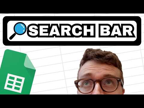 HOW TO CREATE A SEARCH BAR - Google Sheets