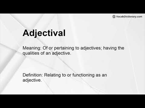 Adjectival Meaning