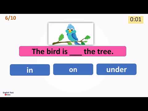 Preposition (in, on, under) Quiz in English For Kids