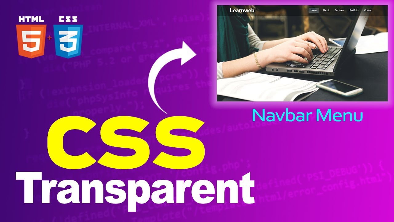 Creating a Transparent Navigation Bar with HTML and CSS