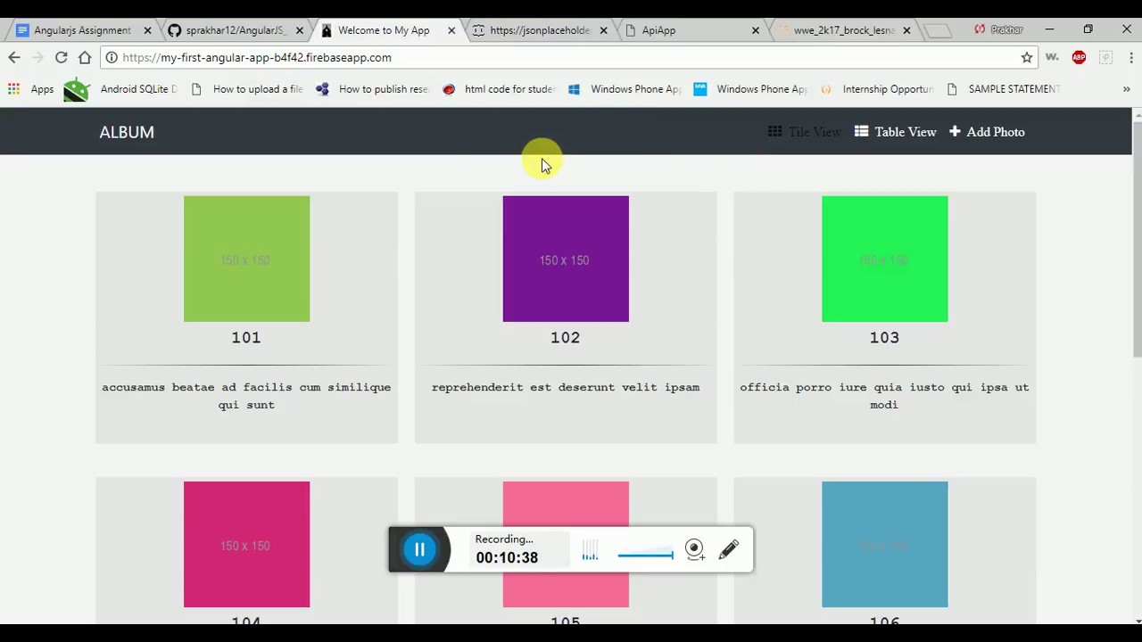 AngularJS REST API web application