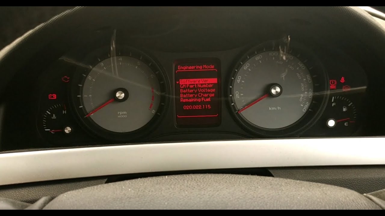 Engineering Mode - VE Commodore Holden. How to get into Engineering Mode