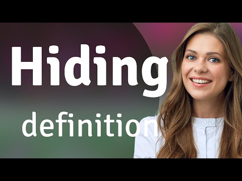 Hiding | what is HIDING definition