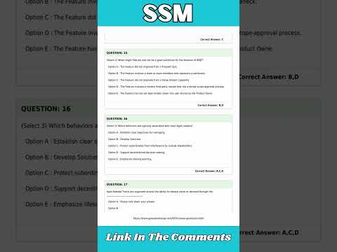 SSM - SAFe Scrum Master (SSM) 6.0 Exam Dumps PDF