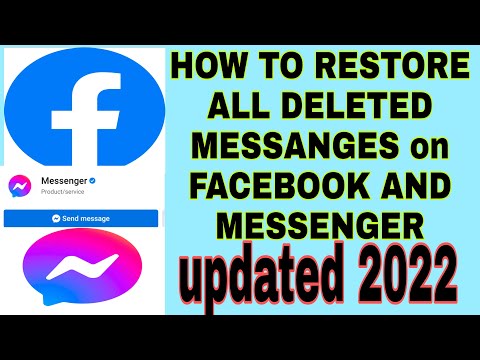 HOW TO RESTORE ALL DELETED MESSAGE ON FACEBOOK and MESSENGER