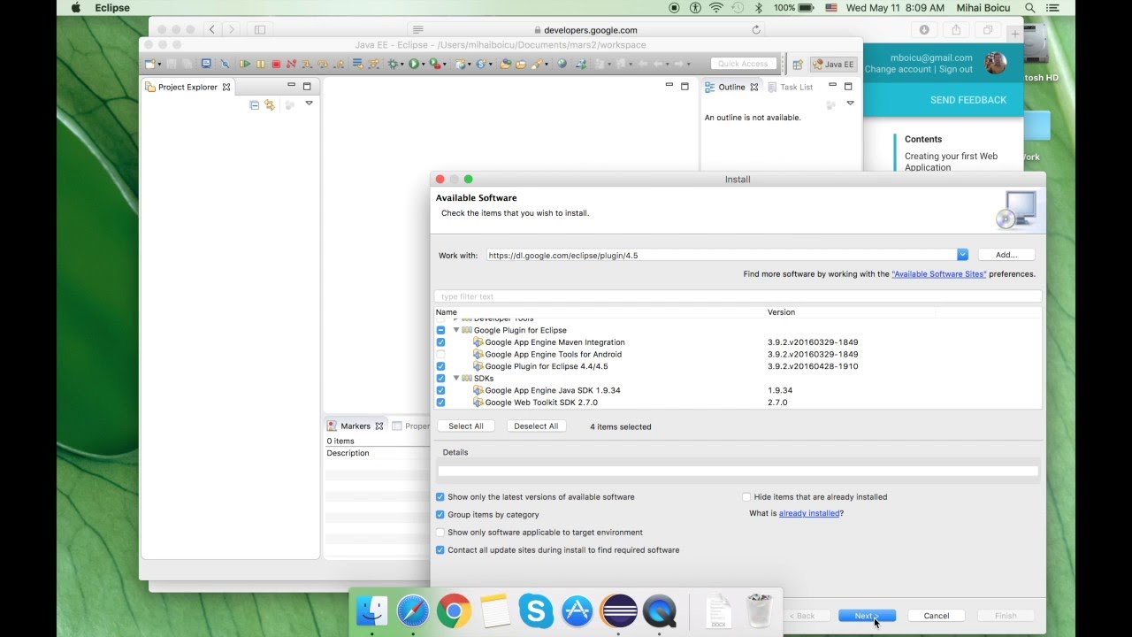 How to Install Google Plugin for Eclipse for App Engine
