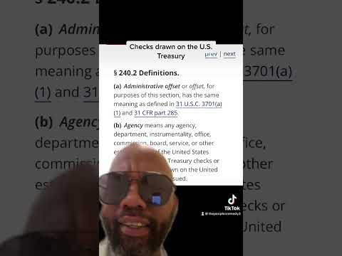 Checks drawn against the US Treasury