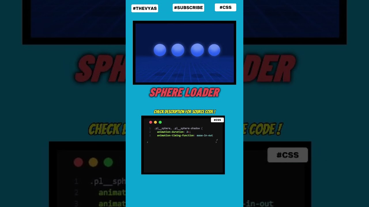 SPHERE LOADER using html css #html #css #programming #coding