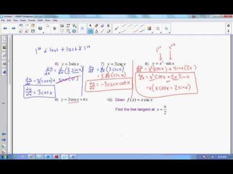 AP Calc 3-5 Derivatives of Trig Functions
