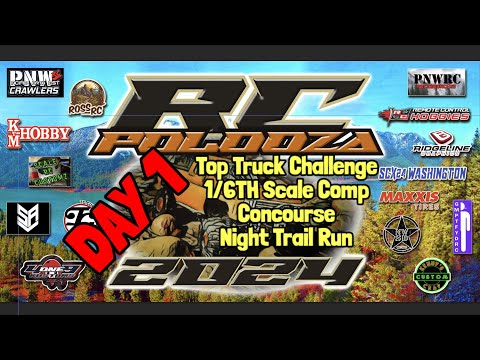 RcPolooza 2024 day 1 footage: TTC, 1/6TH COMP, CONCOURSE, NIGHT TRAIL RUN