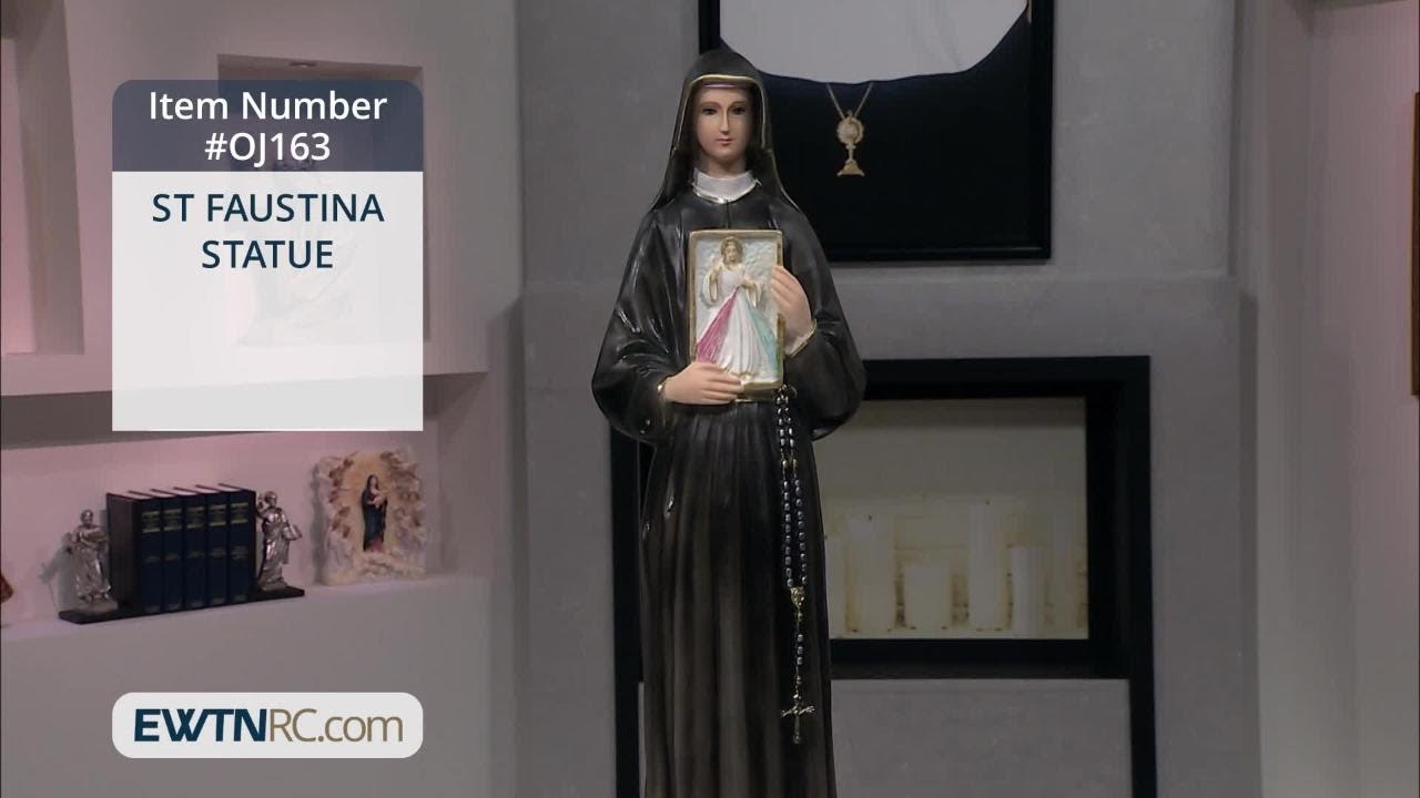 OJ163_ST FAUSTINA STATUE