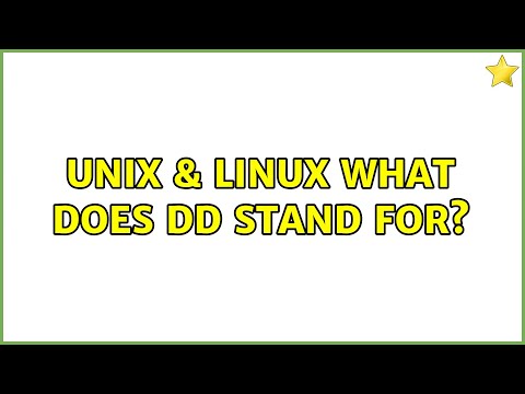 Unix & Linux: What does dd stand for? (4 Solutions!!)